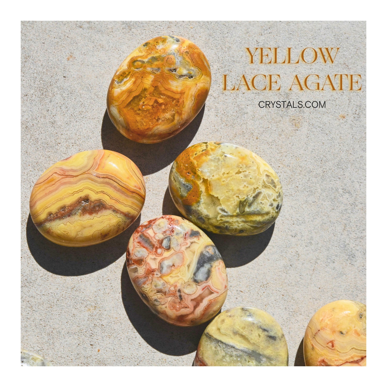 Yellow lace agate healing properties – CRYSTALS.COM