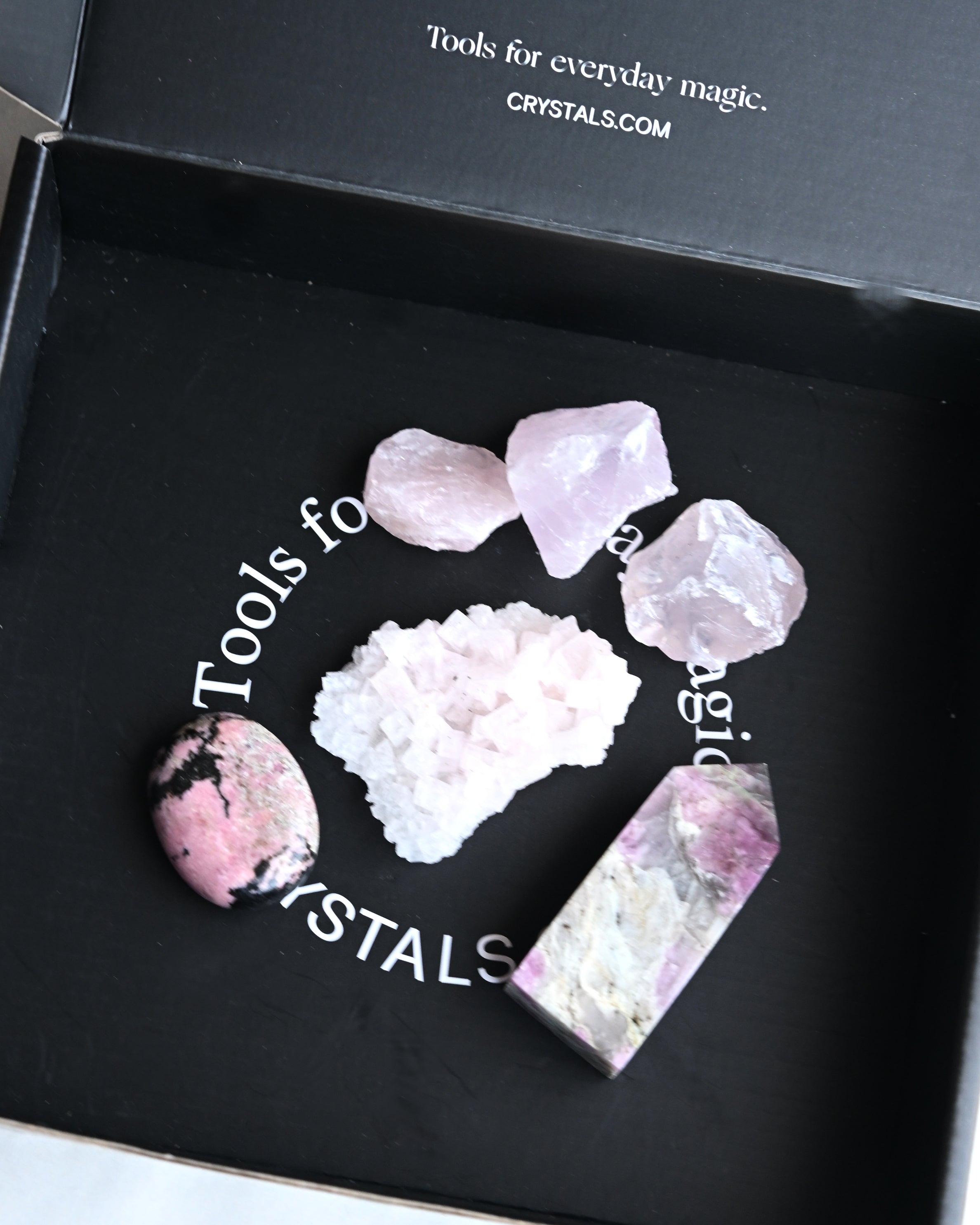 Love + Compassion Crystal Kit – Rhodonite, Pink Halite, Pink Tourmalin ...