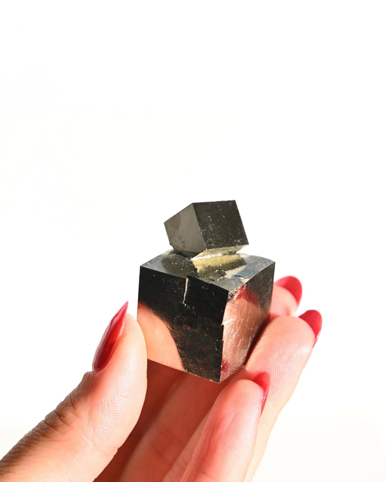 Pyrite interlocking crystal CRYSTALS.COM