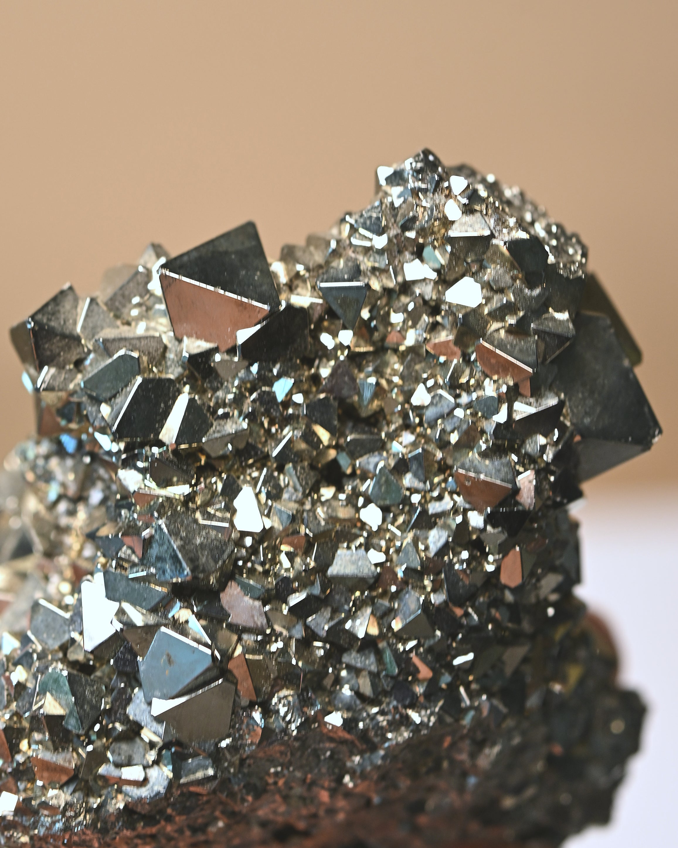 Peruvian Pyrite Cluster – Natural Cubic Crystal 3in – CRYSTALS.COM