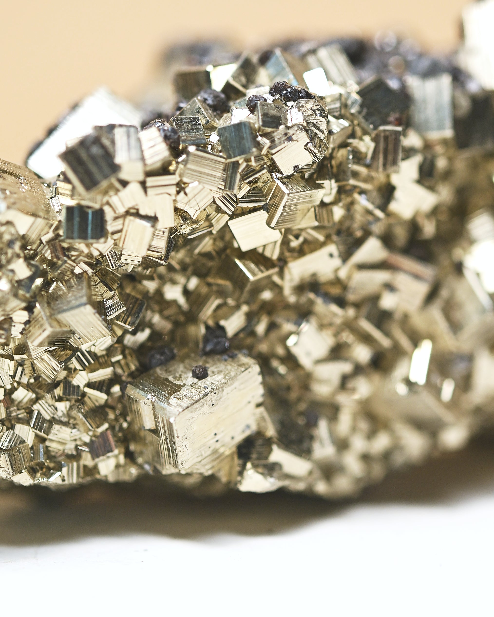 Peruvian Pyrite Cluster – Natural Cubic Crystal 3in – CRYSTALS.COM