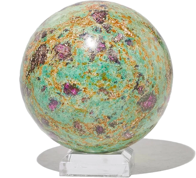 Ruby Fuchsite Crystal Sphere – for Grounding & Heart Healing – CRYSTALS.COM