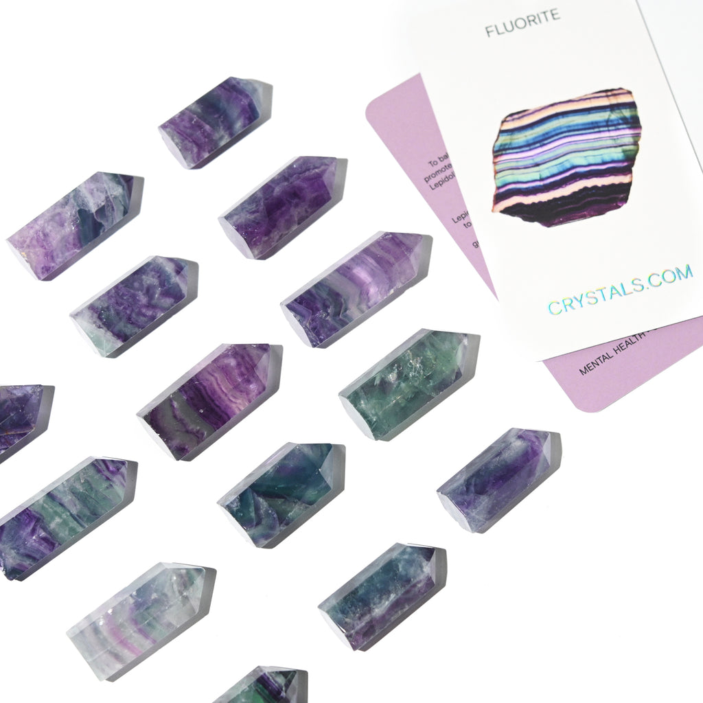 Rainbow Fluorite Crystal Point - Real Crystals - Fast Shipping 💎 ...