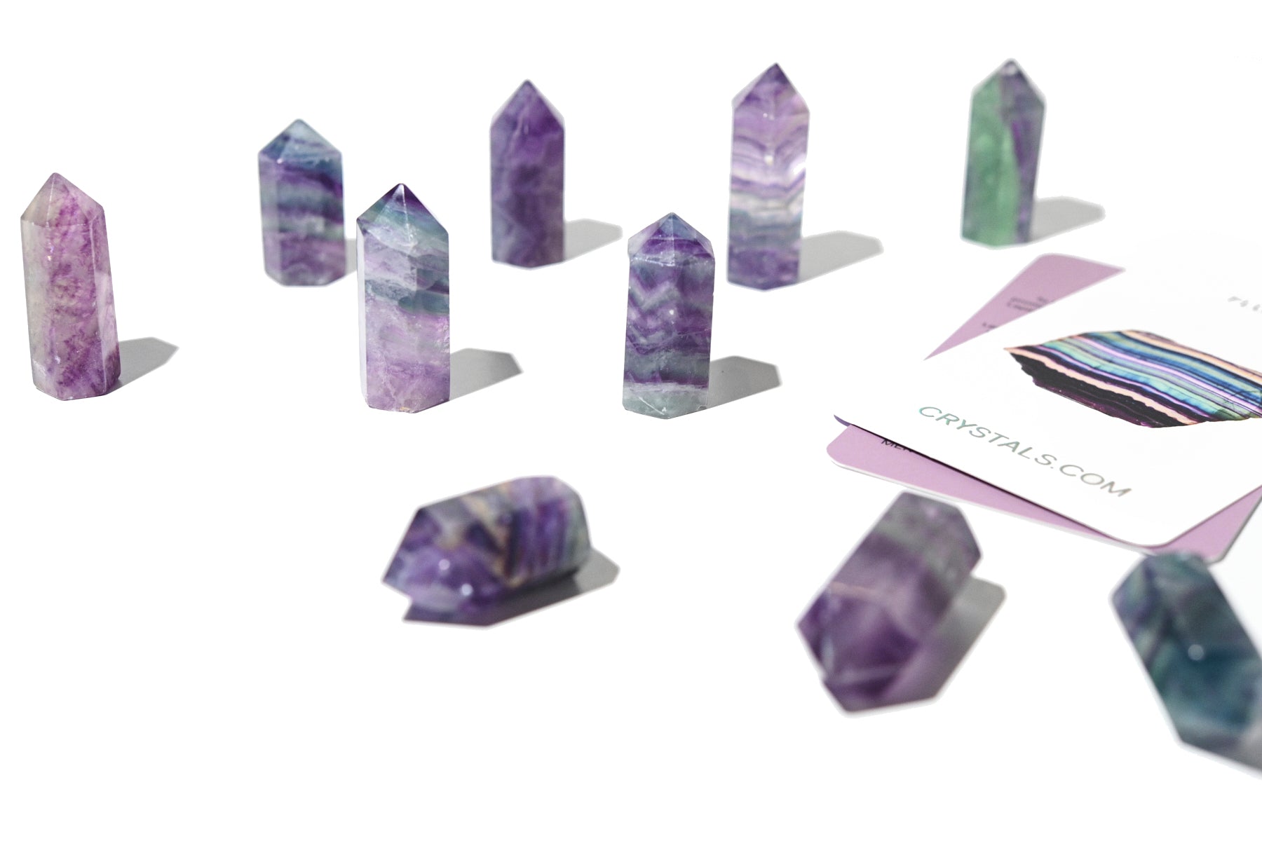 Rainbow Fluorite Crystal Point - Real Crystals - Fast Shipping 💎 ...