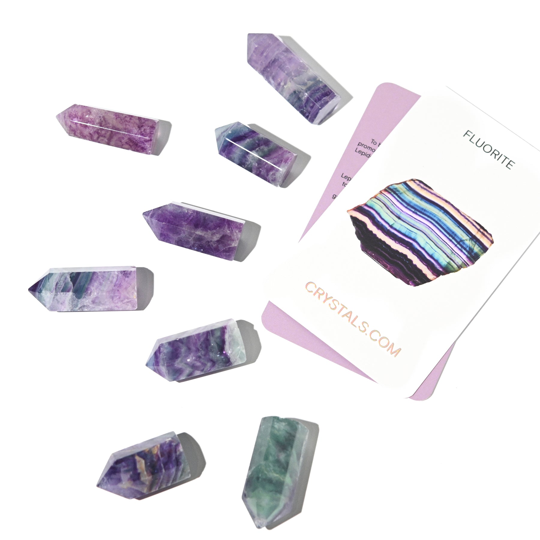 Rainbow Fluorite Crystal Point - Real Crystals - Fast Shipping 💎 ...