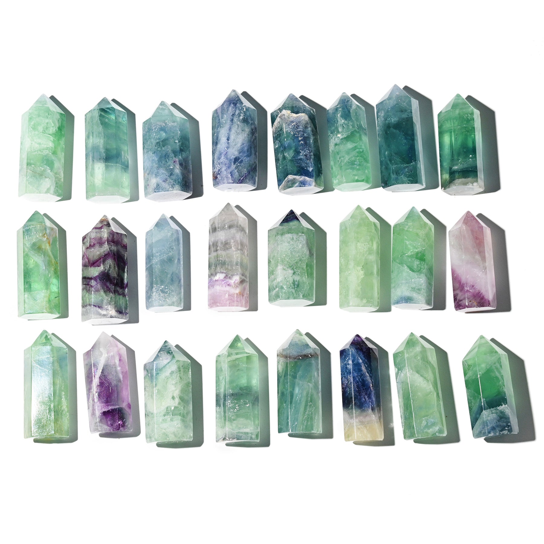 Rainbow Fluorite Crystal Point - Real Crystals - Fast Shipping 💎 ...